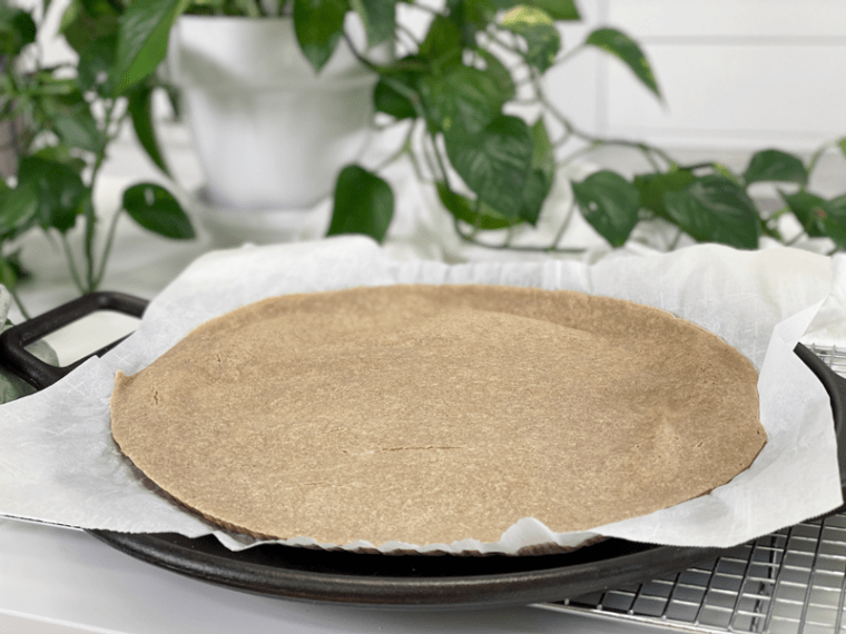 Buckwheat Pizza Crust | Cooked | Crispy Thin Crust | Oil-Free | AmieSue.com
