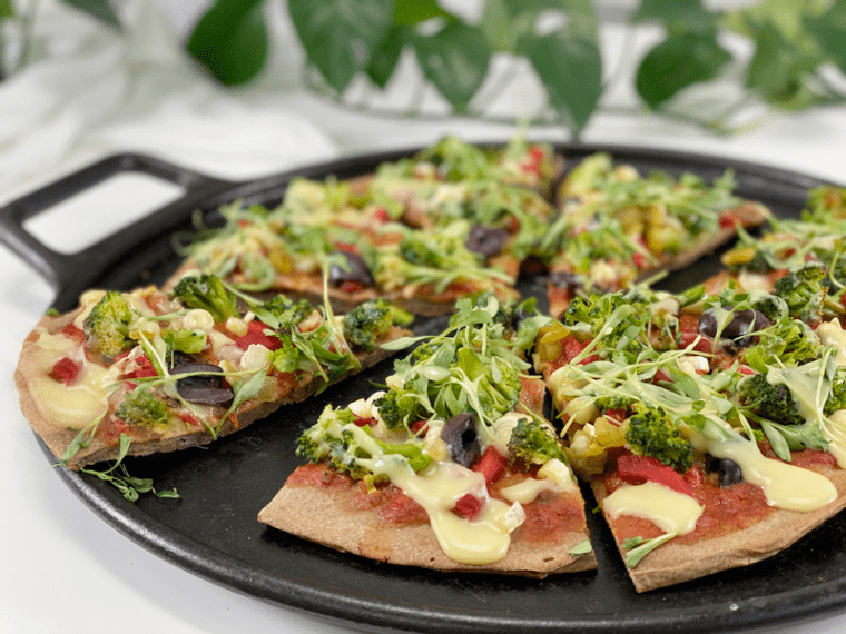 Buckwheat Pizza Crust | Cooked | Crispy Thin Crust | Oil-Free | AmieSue.com